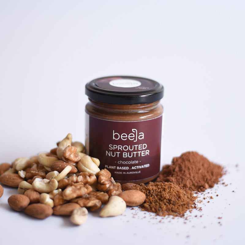 Sprouted Nut Butter - Chocolate handmade sustainable FOOD | Auroville ...