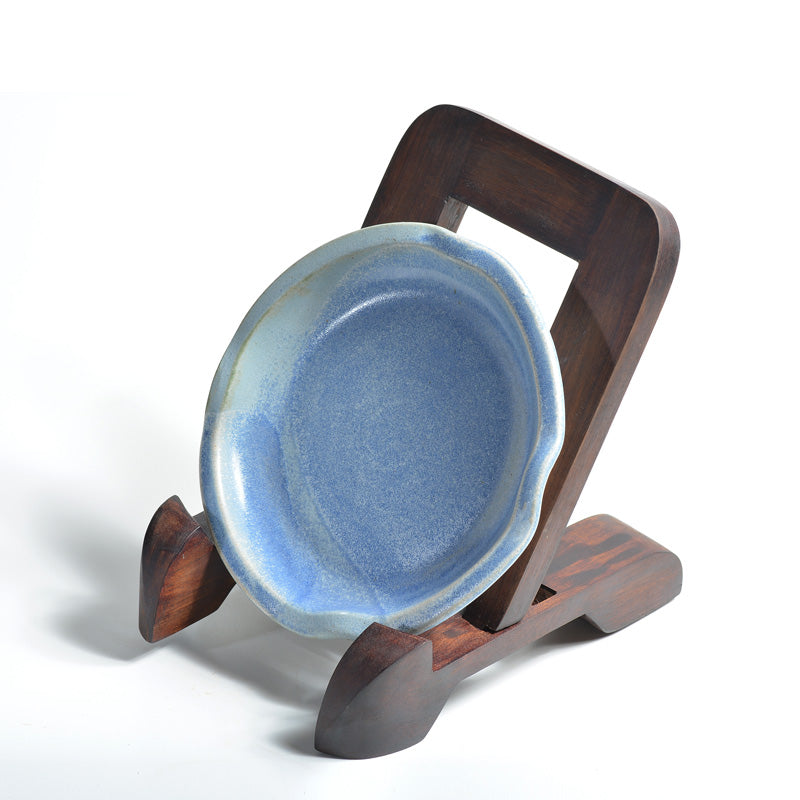 Wooden plate stand – Auroville Online Store
